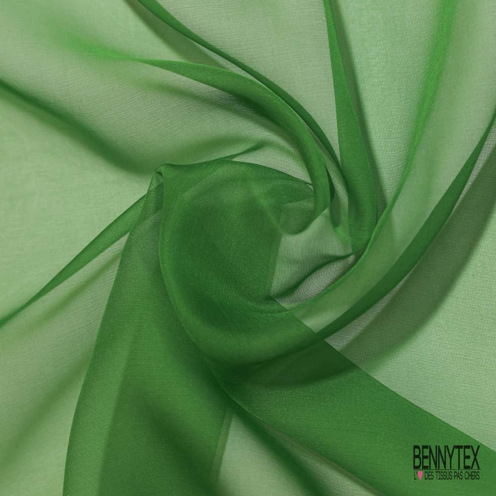 Mousseline de Soie Elasthanne Noir Profond | Bennytex vente de tissus ...