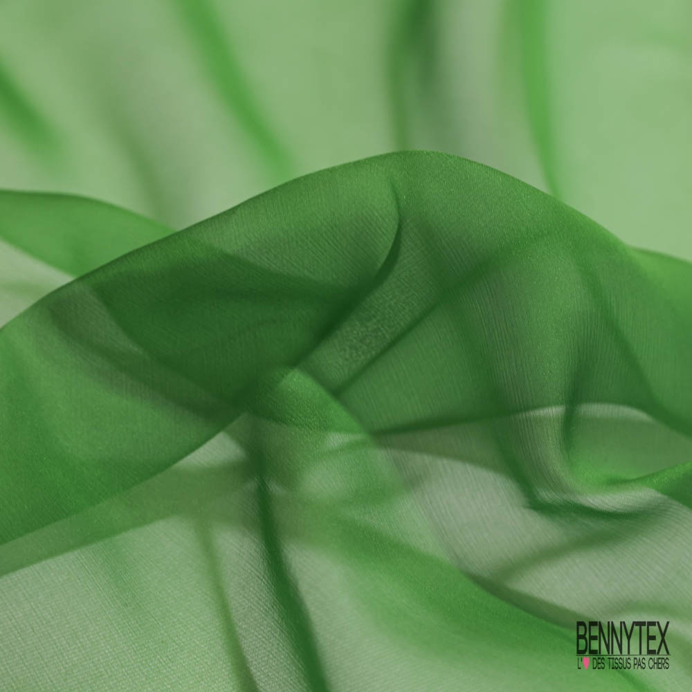 Mousseline de Soie Elasthanne Noir Profond | Bennytex vente de tissus ...