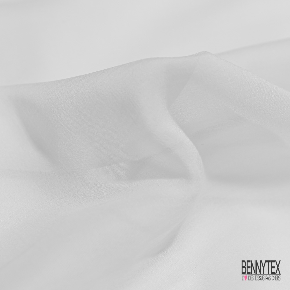 Mousseline de Soie Elasthanne Noir Profond | Bennytex vente de tissus ...