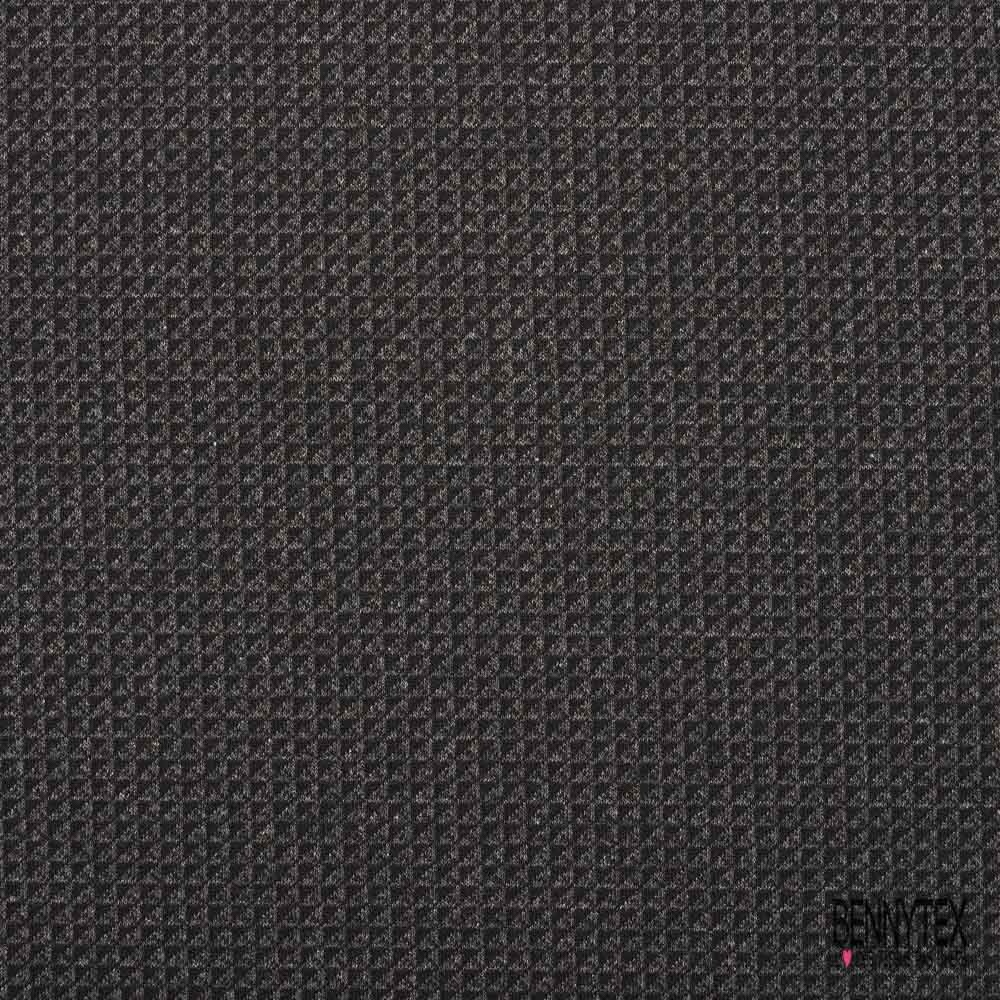 Coupon de Jersey Milano Couleur Gris Chiné Motif Pied de Poule ...